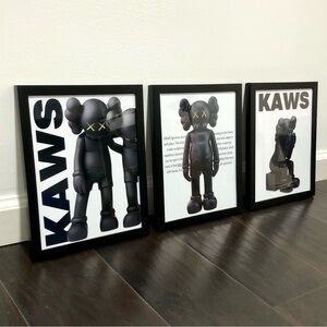 Hand Crafted | Wall Decor | Kaws Framed Wall Art | Poshmark